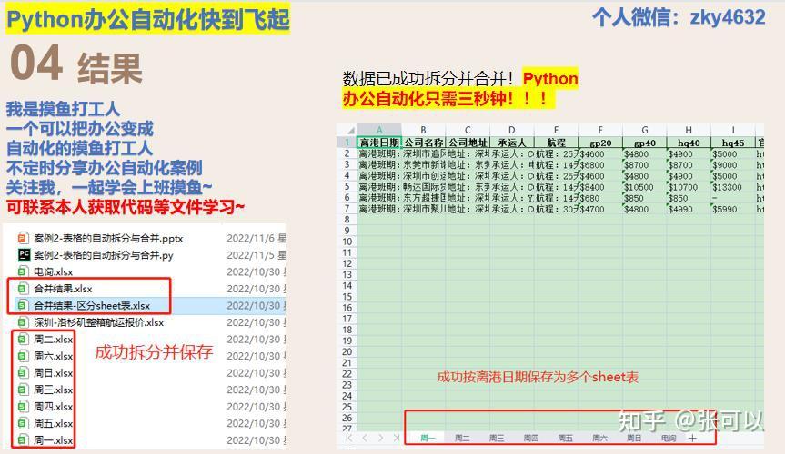 如何使用python快速对表格进行拆分与合并？ - 知乎