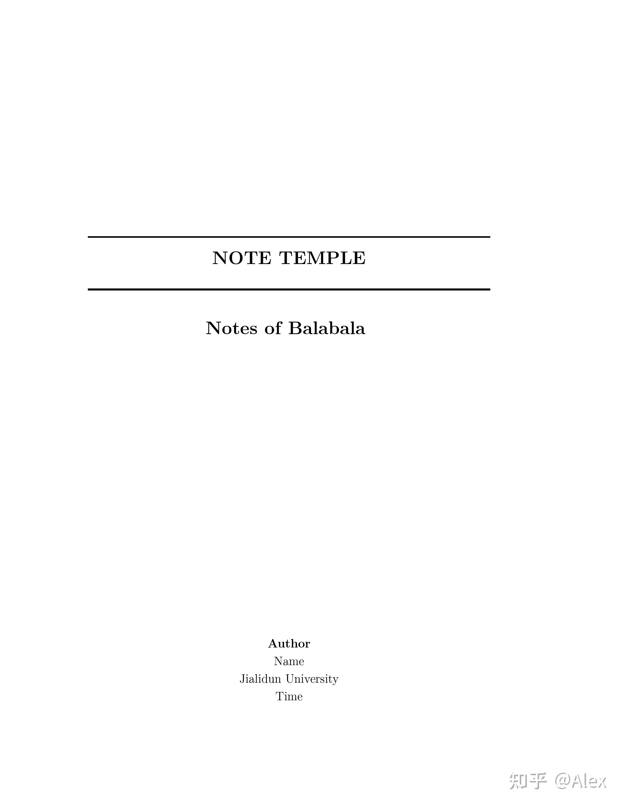 LaTeX 数学笔记模板 - 知乎