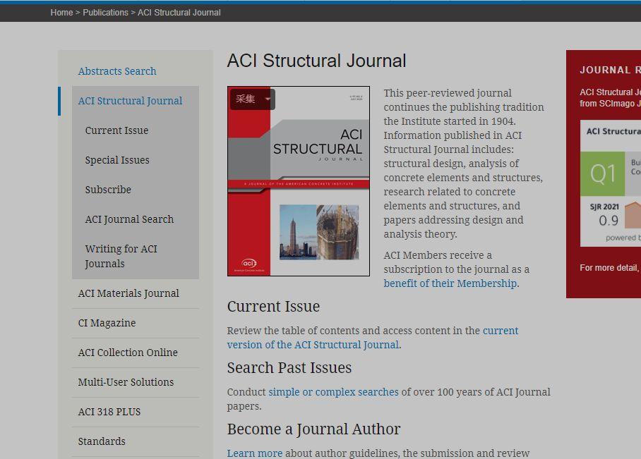 《ACI STRUCTURAL JOURNAL》杂志是几区？投稿周期几个月？ - 知乎