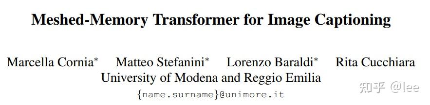 CVPR2020-Meshed-Memory Transformer for Image Captioning - 知乎