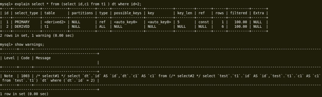 MySQL对derived table的优化处理与使用限制 - 知乎