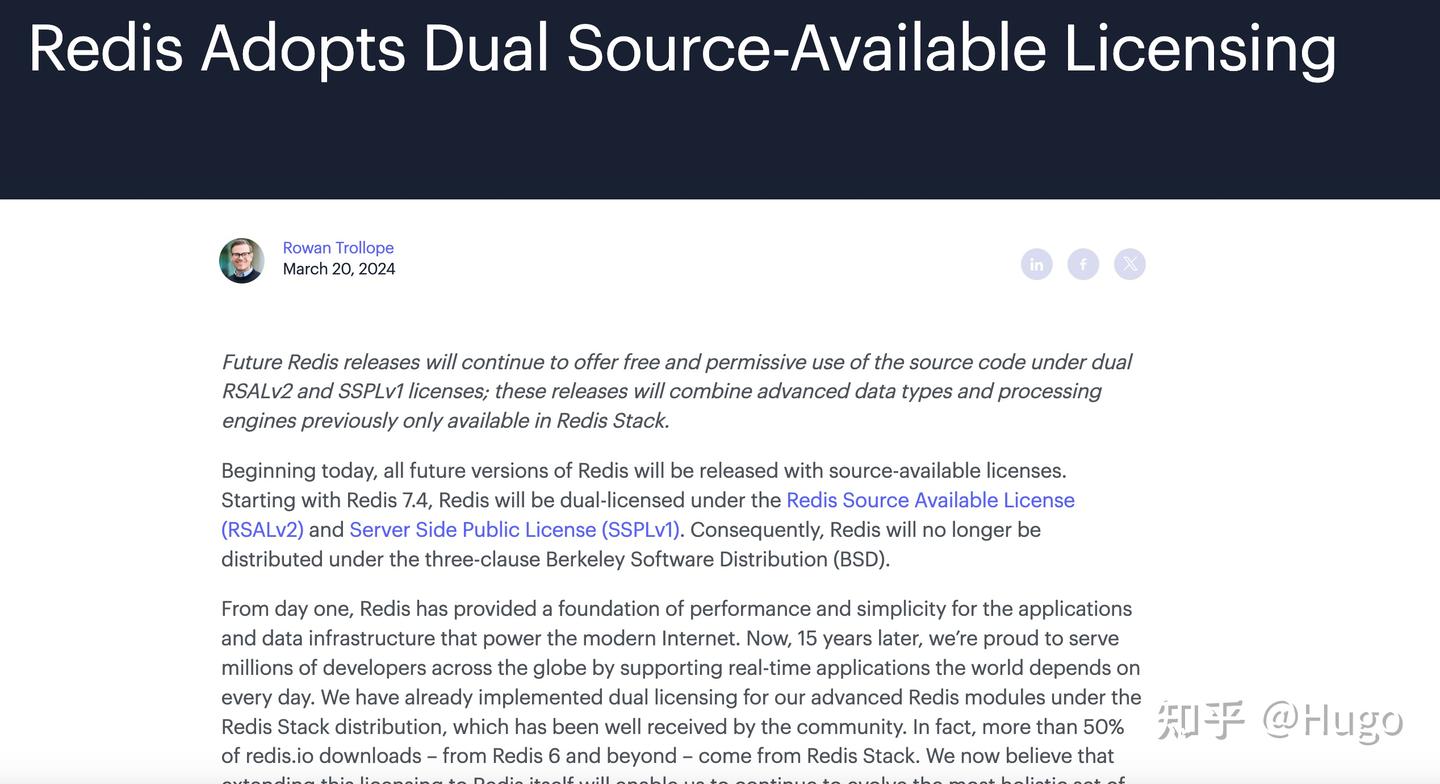 快讯：Redis 开源协议更改！ - 知乎