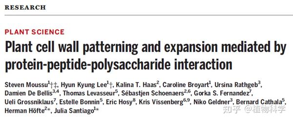 Science｜重大突破！植物RALF4新功能，作为细胞壁结构成分 - 知乎