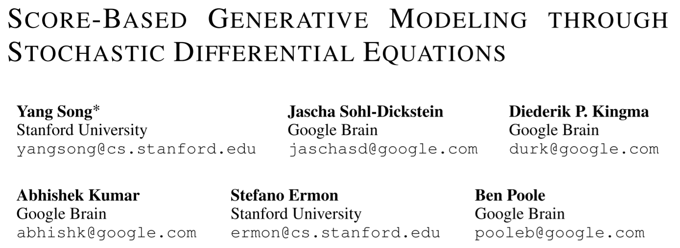 Score-Based Generative Modeling through Stochastic Differential Equations (SDE) - 知乎