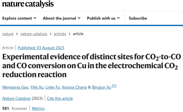 北大徐冰君团队Nat. Catal.：打破传统！揭示Cu电催化CO2RR中多个位点 - 知乎
