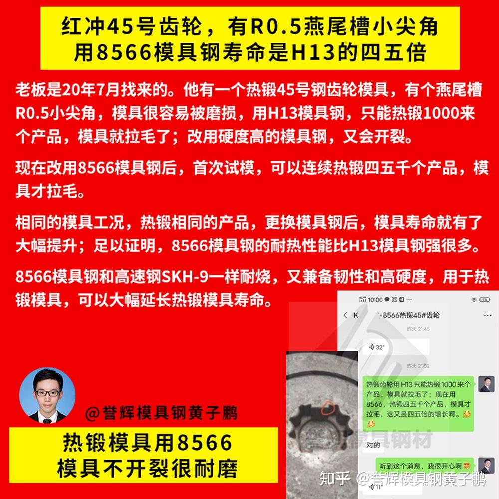 不锈钢热锻模具刻字冲头用H13镦粗塌角，试试高硬度8566模具钢 - 知乎