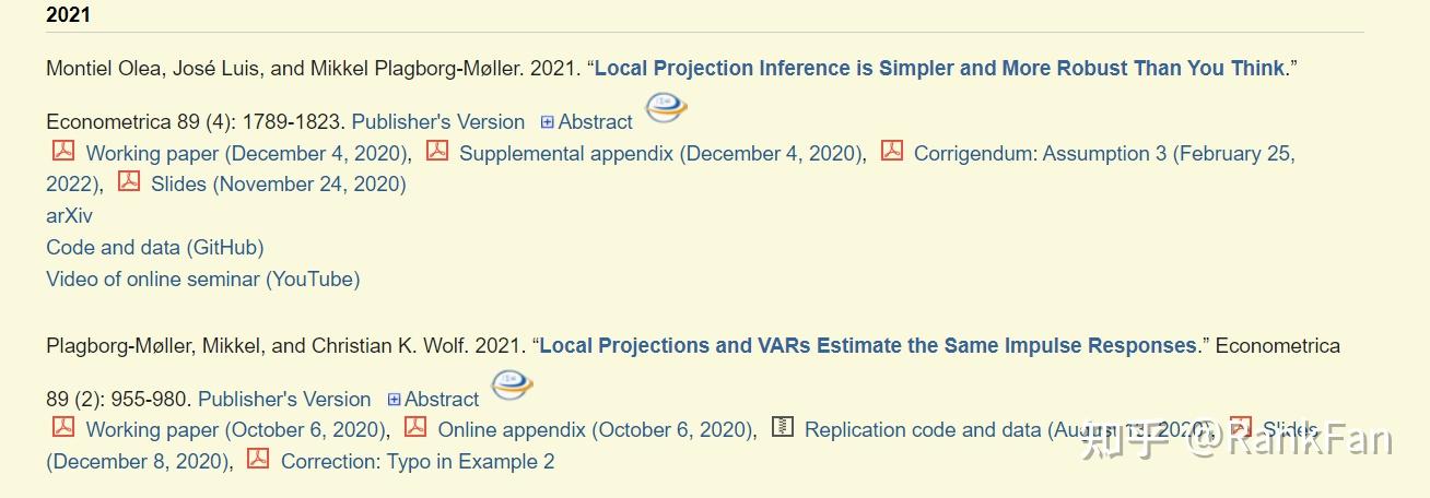 Local Projections vs. VARs - 知乎