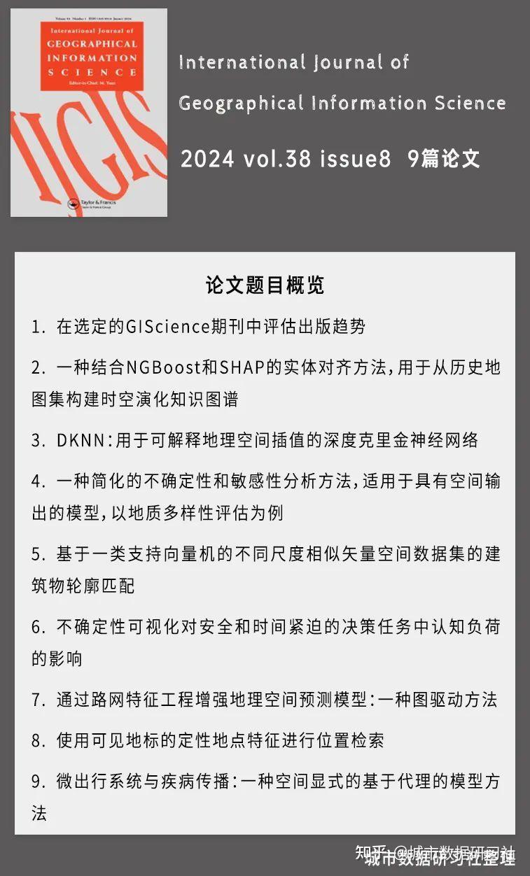 论文概览 |《IJGIS》2024 Vol.38 issue8 - 知乎