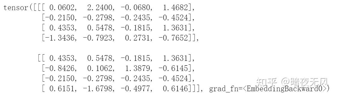 无脑入门pytorch系列（一）—— nn.embedding - 知乎