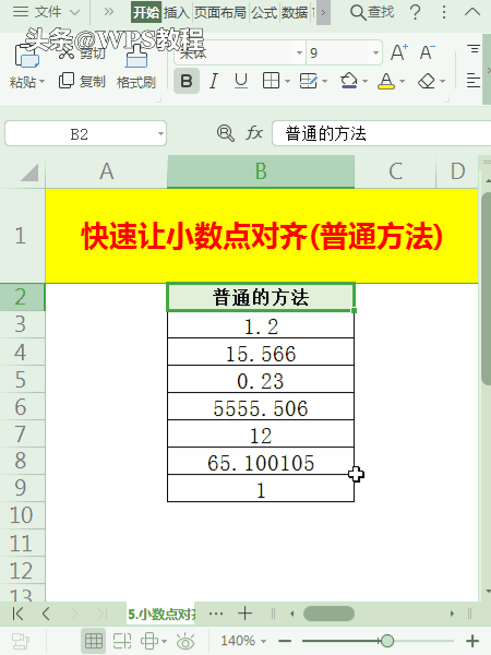 Wps表格技巧：小数位数不统一时，如何快速让小数点对齐？ 知乎