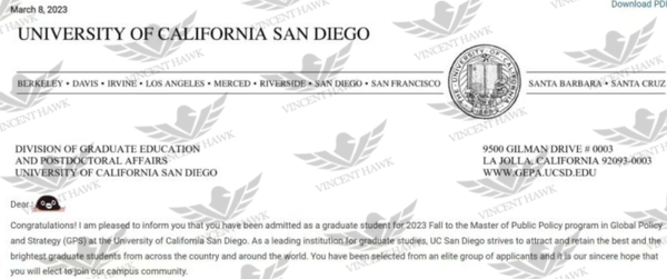 2023 VH Offer | 恭喜VH学员获录UCSD MPP Offer！ - 知乎