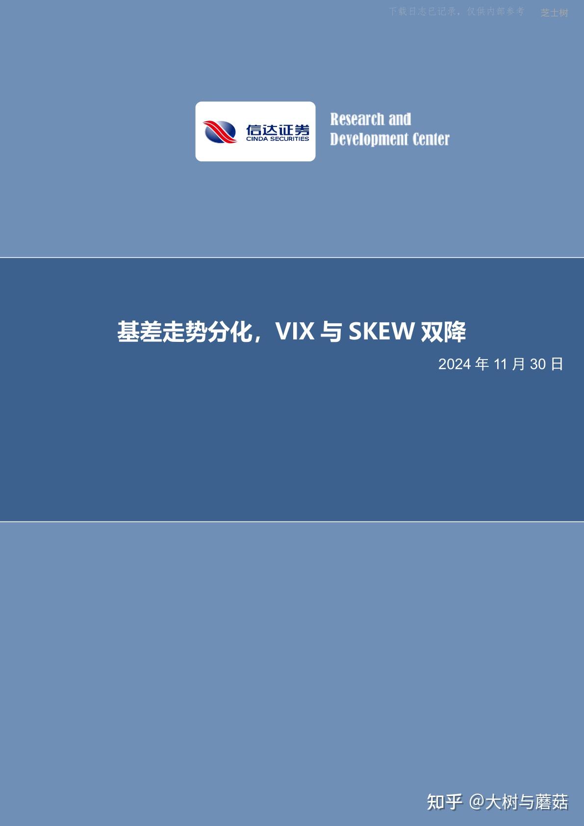 基差走势分化，VIX与SKEW双降——2024-12-01 - 知乎