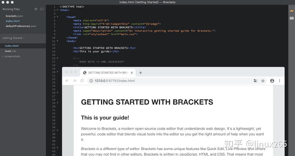 Brackets - 适合前端的编辑器 - 知乎