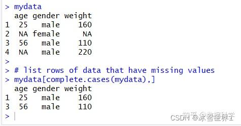 R语言使用complete.cases函数筛选出dataframe中不包含缺失值的所有数据行（select rows not have missing values） - 知乎