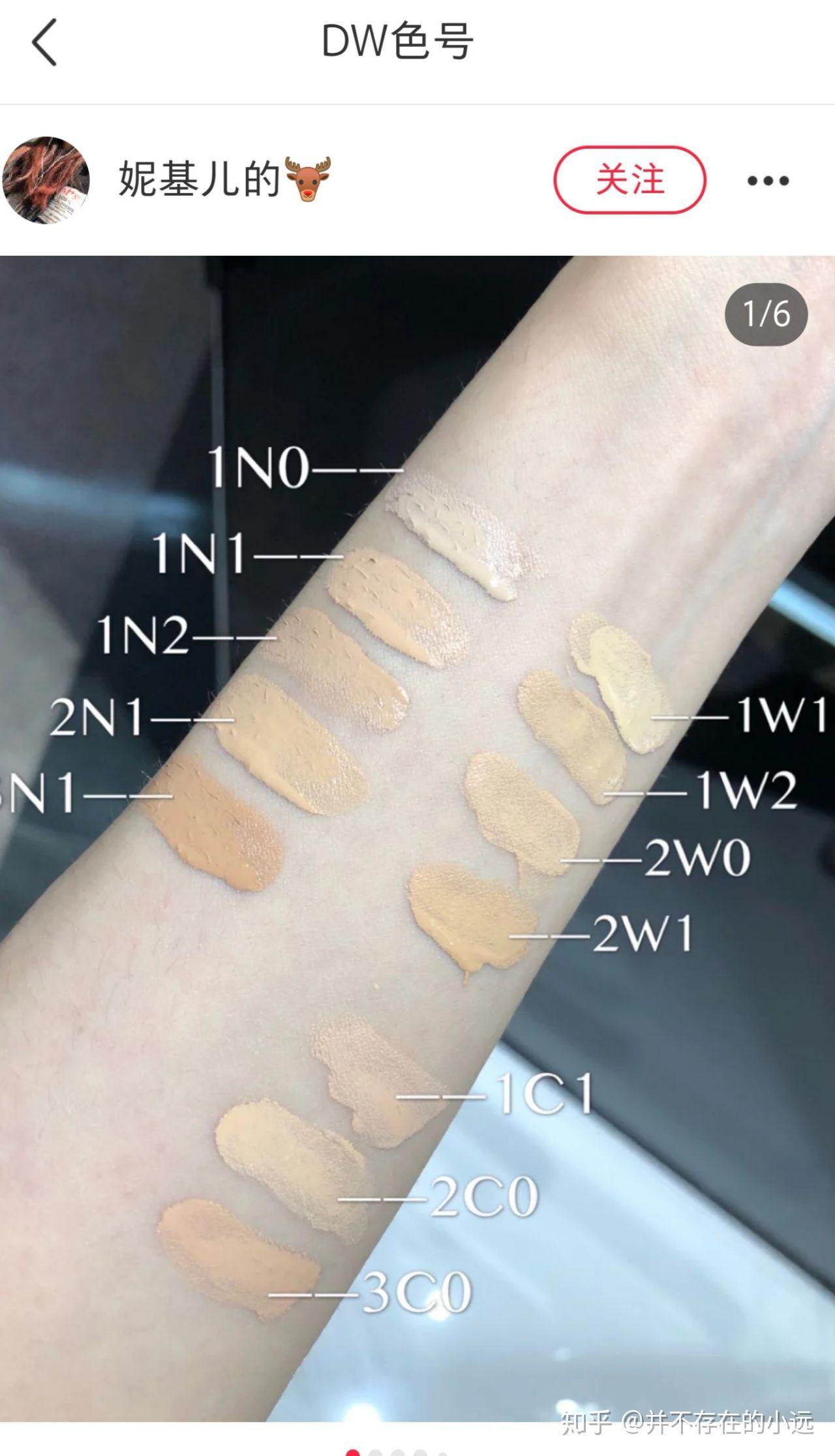 雅诗兰黛 DW 粉底 1W1 和 1N1，哪个比较白？ - 知乎