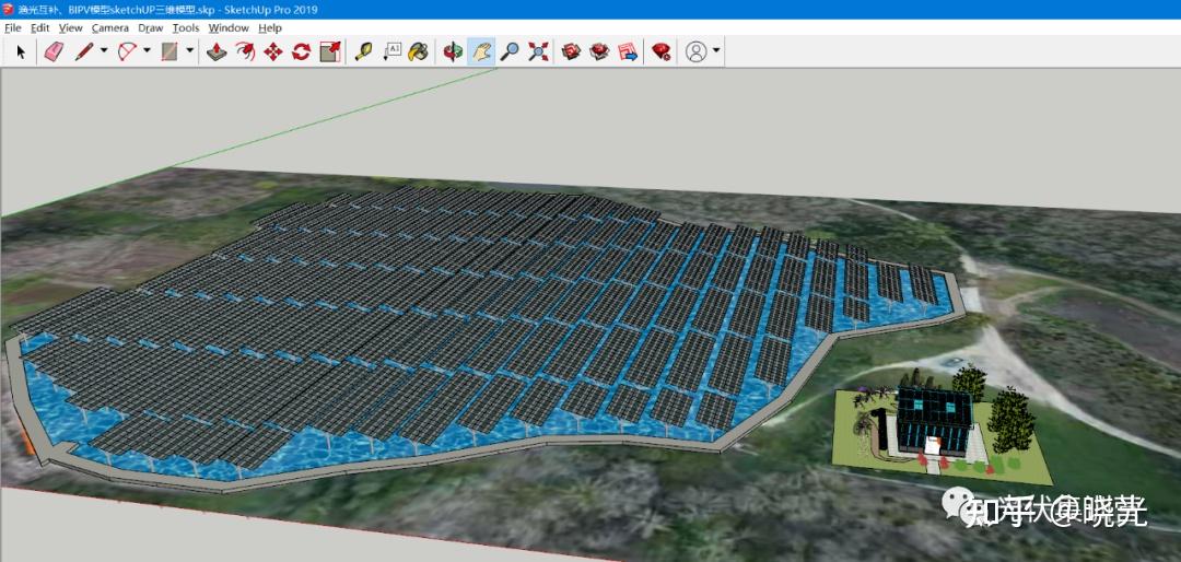 光伏 | 渔光互补、BIPV模型sketchUP三维模型 - 知乎