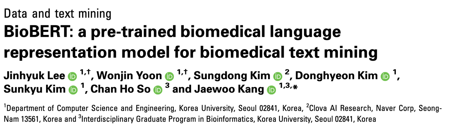[27] BioBERT: 生物医学领域自己的 BERT 模型 - 知乎
