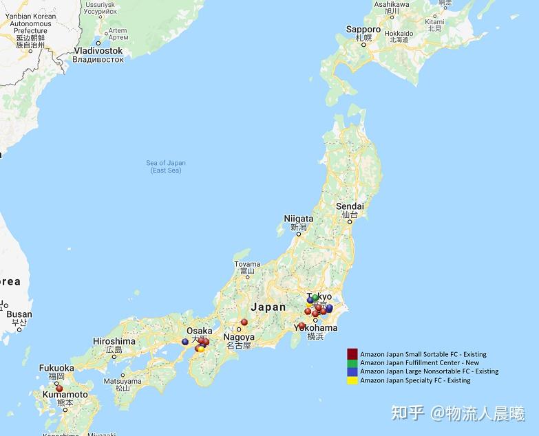亚马逊仓库的全球网络地图 - 知乎