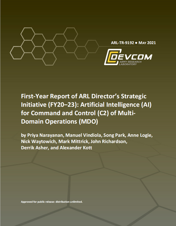 推荐！【美国陆军战略项目年度报告】《人工智能（AI）用于多域作战（MDO）的指挥和控制（C2）》完整译文，美国陆军研究实验室 - 知乎