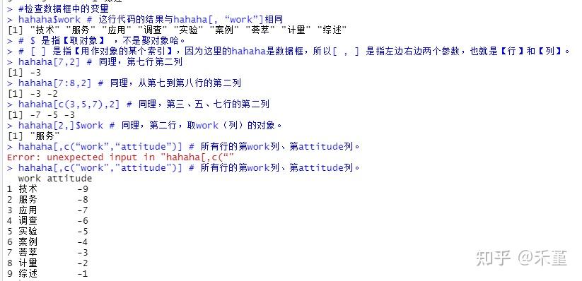 R语言 数据框 知乎 