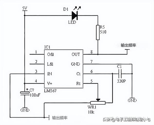 干货|LM567 引脚图及功能+工作原理+应用电路讲解，带你轻松搞定 - 知乎