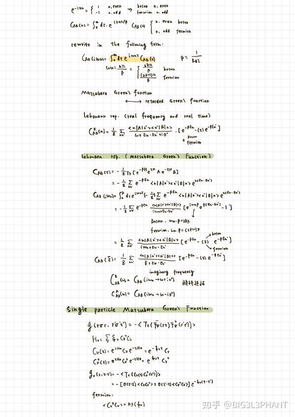 Imaginary-time Green’s Function - 知乎