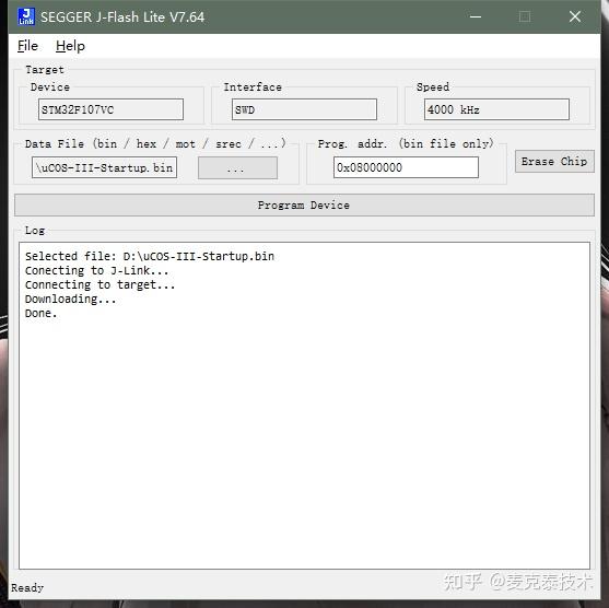 如何用J-Flash Lite和J-Link BASE烧写STM32F107VC板子的内部Flash？ - 知乎