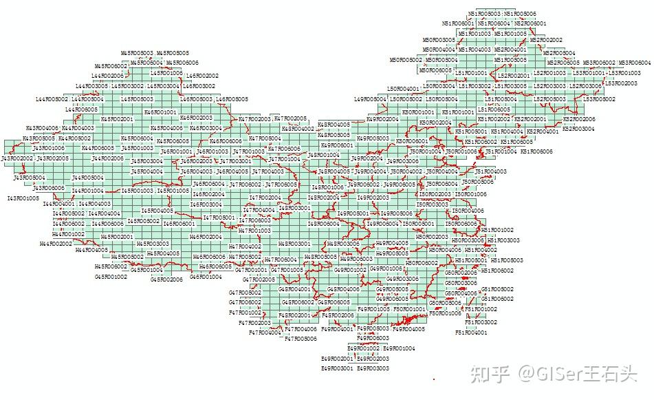 全国1:1万至1:100万比例尺图幅接合图表分享（附下载链接） - 知乎