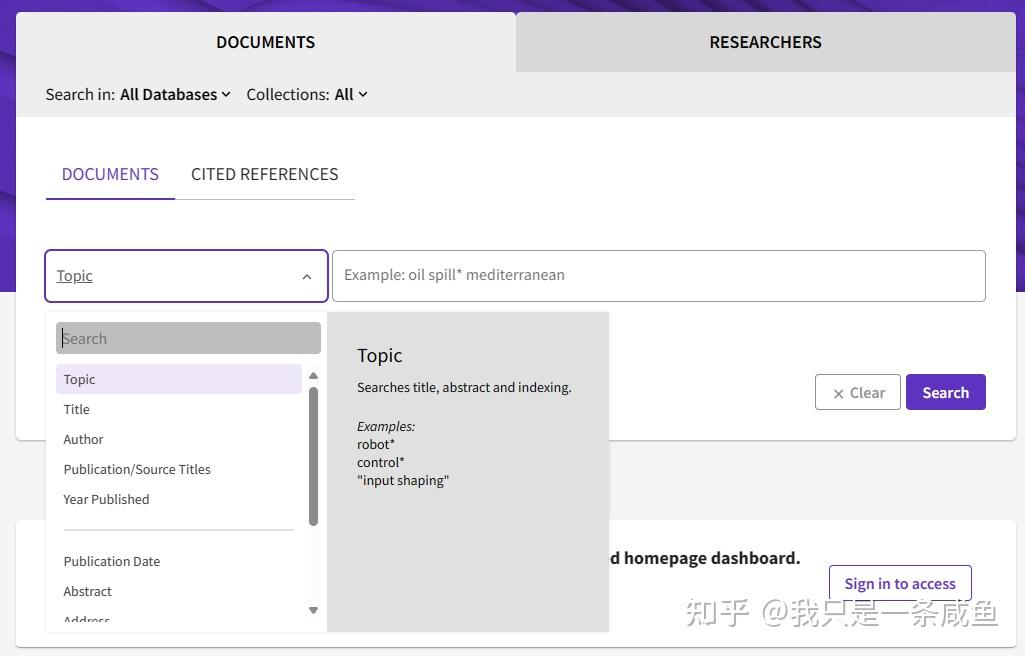Web of Science使用手册 - 知乎