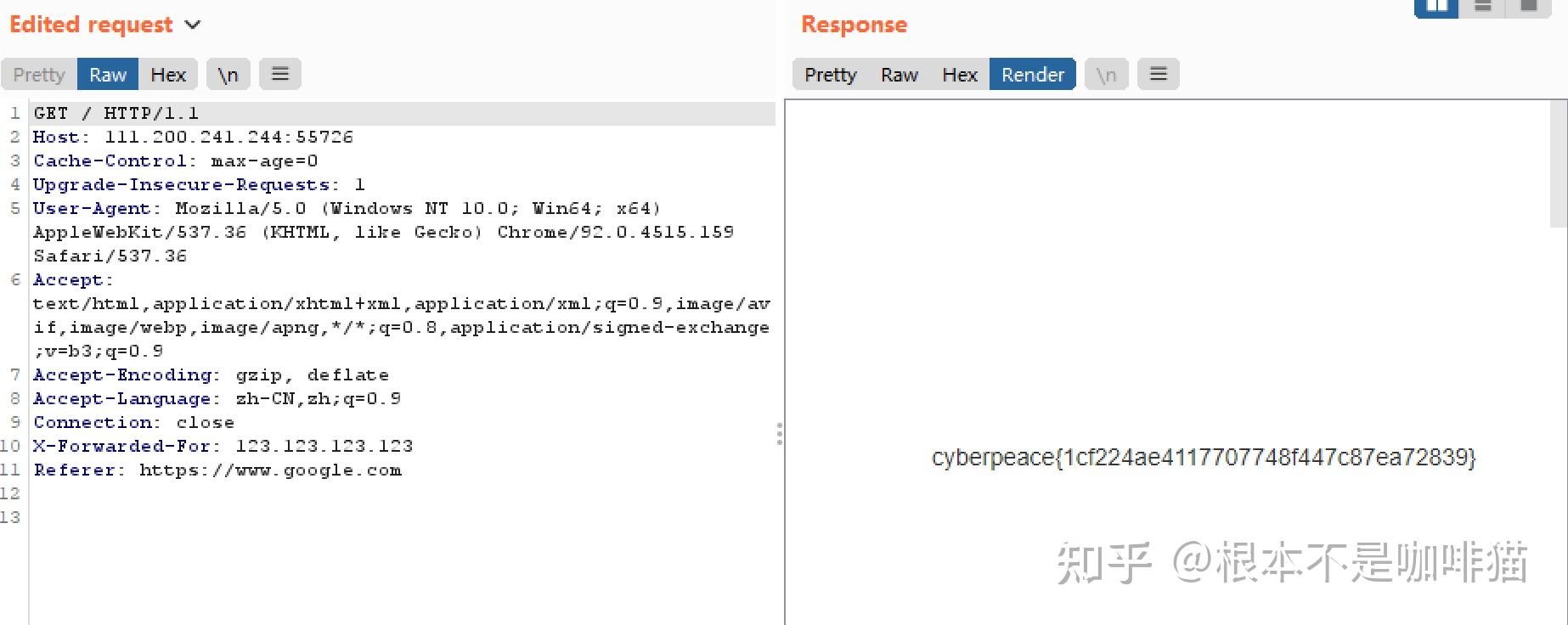 攻防世界-Web-新手-xff_referer - 知乎
