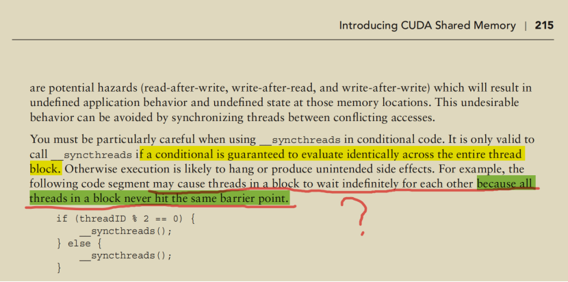 __syncthreads()执行方式的研究 - 知乎