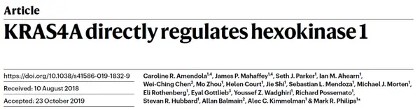 Nature | KRAS可直接调控己糖激酶影响肿瘤代谢 - 知乎