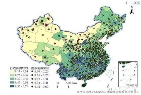 361个城市250m分辨率植被指数(NDVI)空间分布数据集 - 知乎