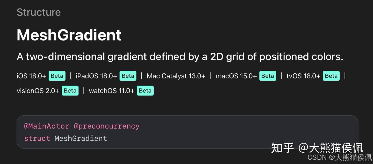 SwiftUI 6.0（iOS 18）新增的网格渐变色 MeshGradient 解惑 - 知乎