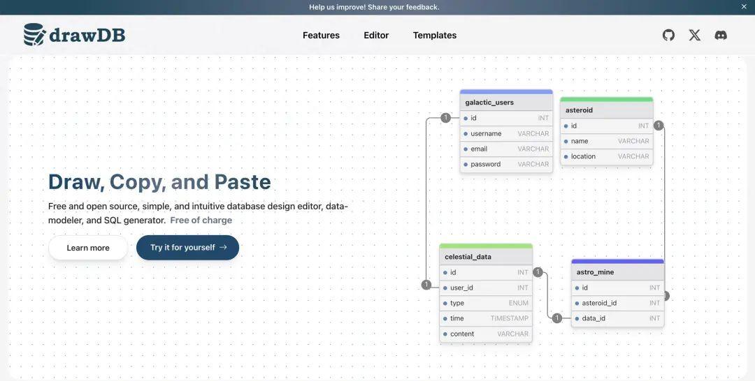 一款免费、简单、直观的数据库设计工具和 SQL 生成器 - 知乎