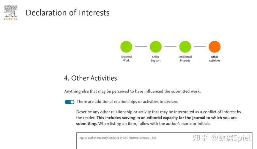 爱思唯尔Elsevier投稿系统Declaration of interest详解 - 知乎
