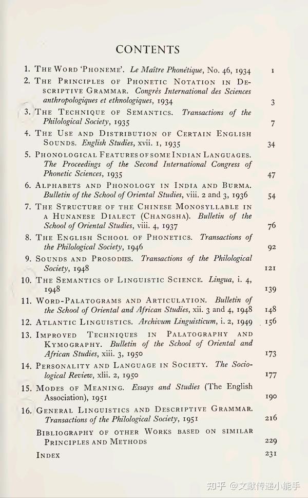 弗斯,1934—1951年语言学文集,Papers in linguistics, 1934-1951- Firth, J. R. (John ...