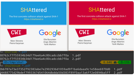 Google研究人员宣布完成全球首例SHA-1哈希碰撞！ - 知乎