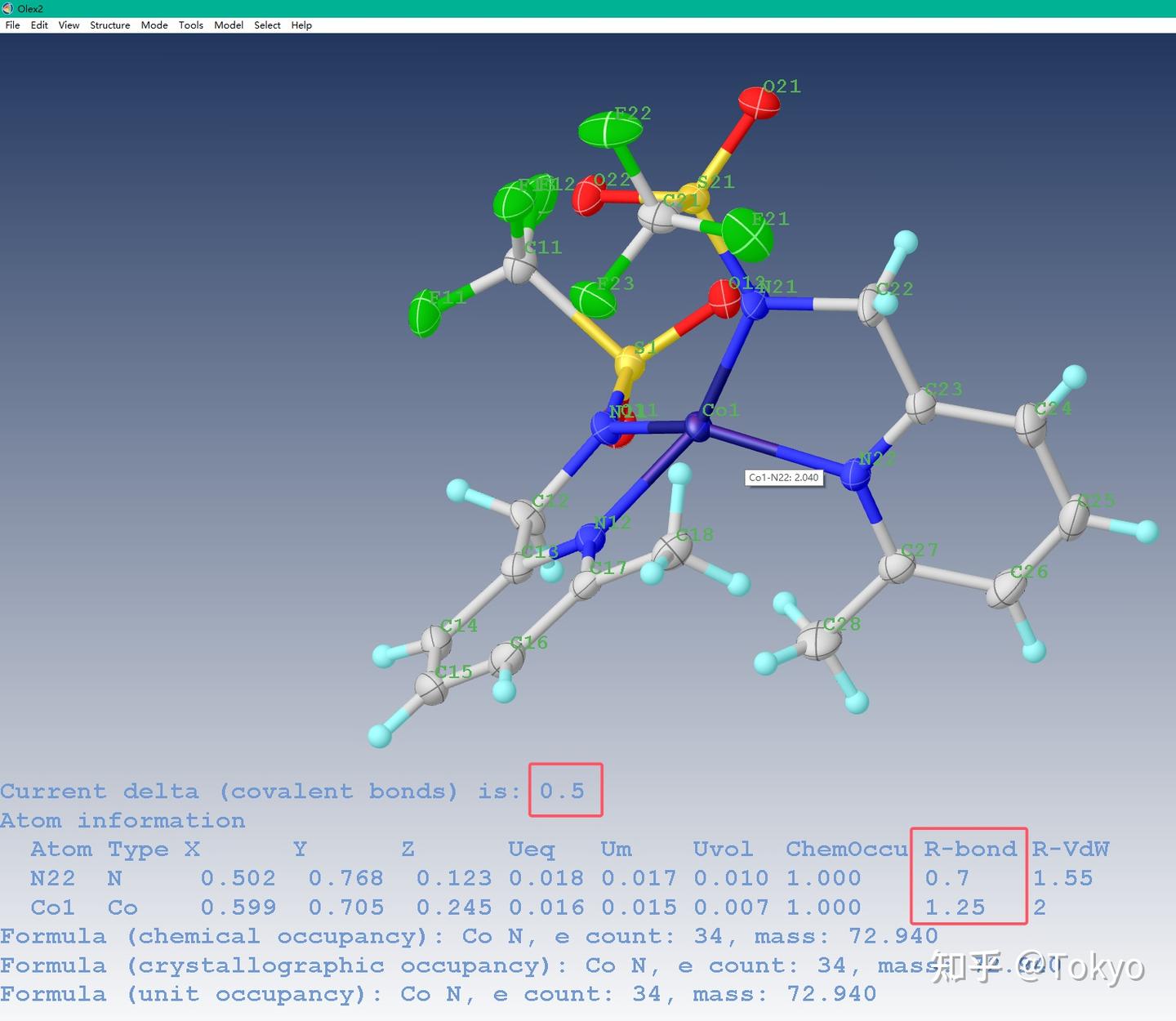 Olex2中成键条件 - 知乎