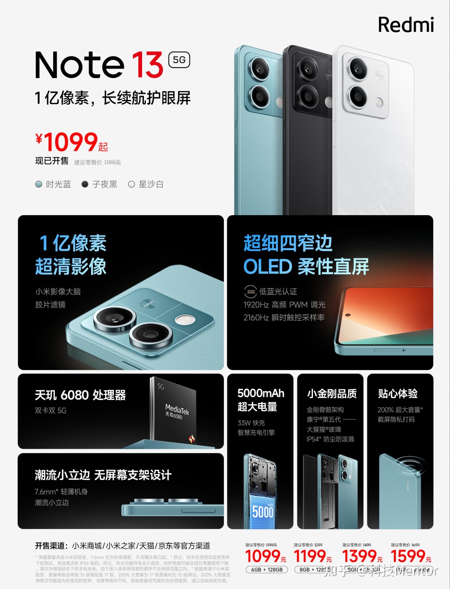 1099元起！Redmi Note 13系列发布，继续卷中低端！ - 知乎