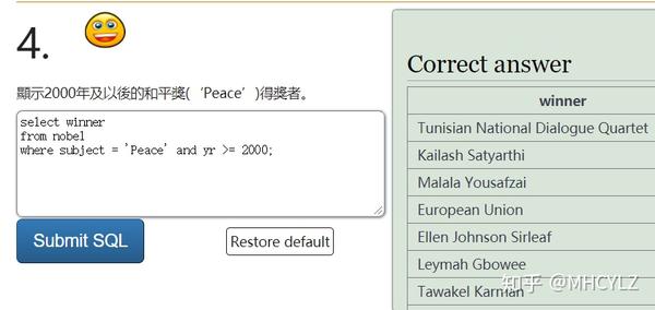 SQL-select from Nobel - 知乎