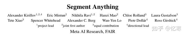 【论文精读】Arxiv 2023 - Segment Anything - 知乎