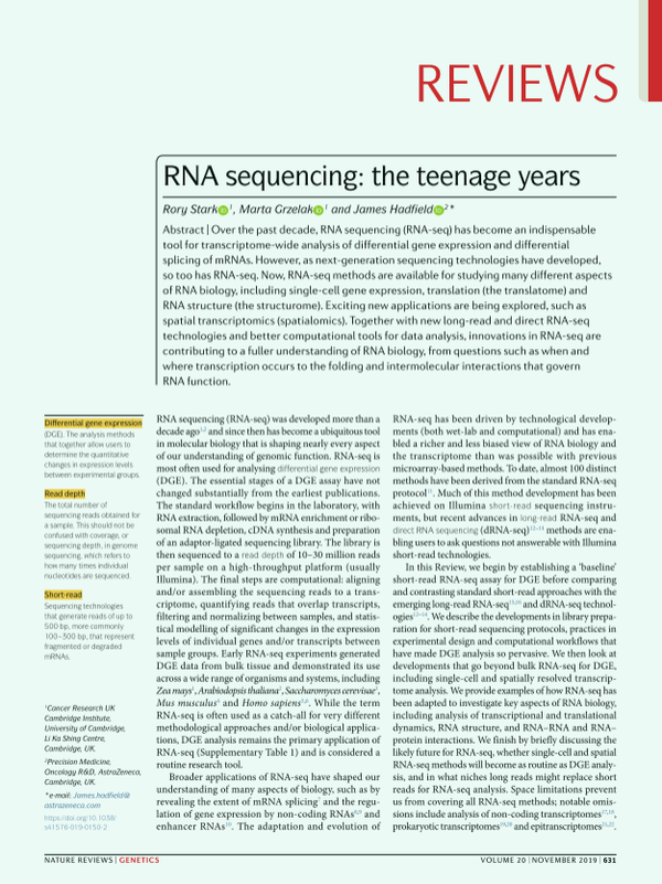 转录组RNA-seq分析前沿进展综述 - 知乎