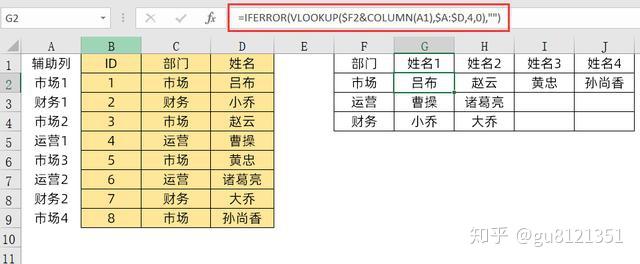 VLOOKUP函数可以一对多查询不借助任何辅助列 - 知乎
