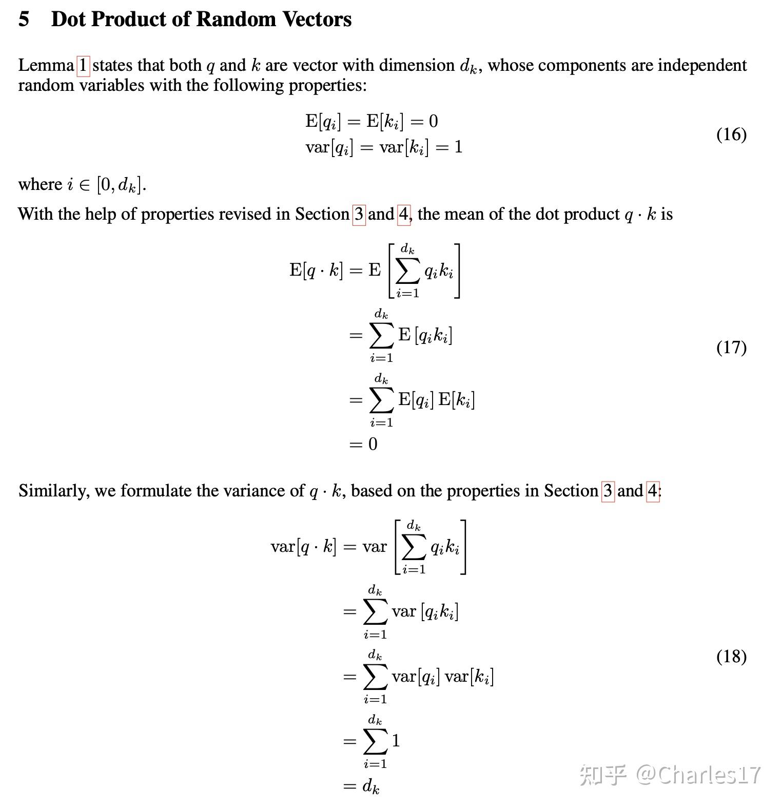 Properties of Dot Product of Random Vectors - 知乎