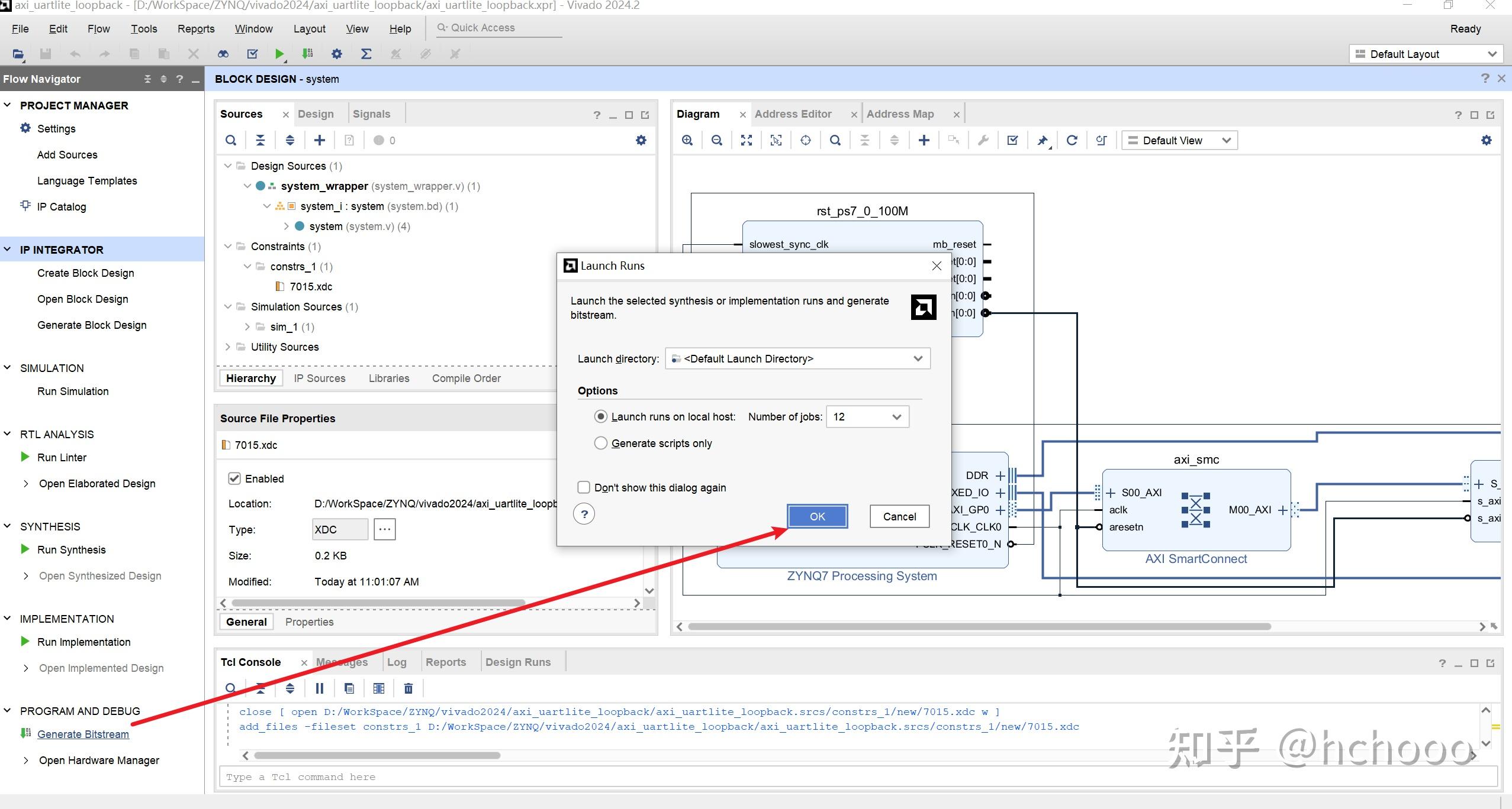 ZYNQ AXI-Uartlite串口回环(一) (基于Vivado 2024.2和Vitis 2024.2) - 知乎