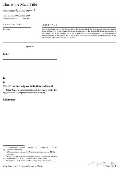 如何正确使用Elsevier的LaTeX模板 - 知乎