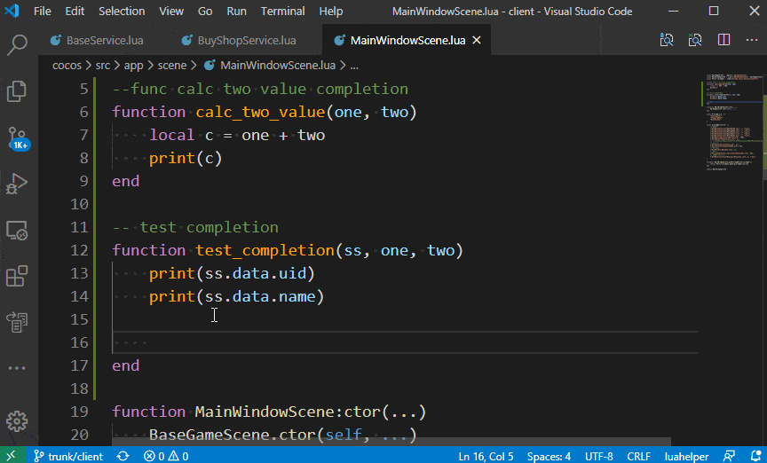 VSCode lua插件LuaHelper - 知乎